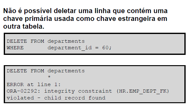 Constraints · Banco de Dados
